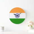 India Flag Large Clock | Zazzle