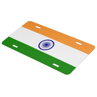 India Flag License Plate | Zazzle