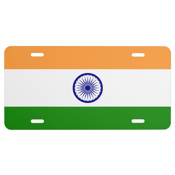 India Flag License Plate | Zazzle.com