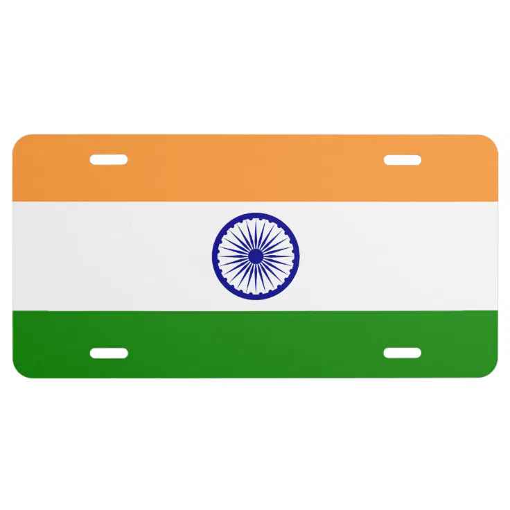 India Flag License Plate | Zazzle