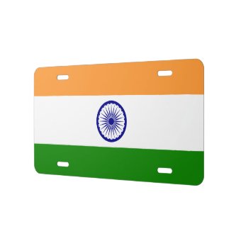 India Flag License Plate | Zazzle