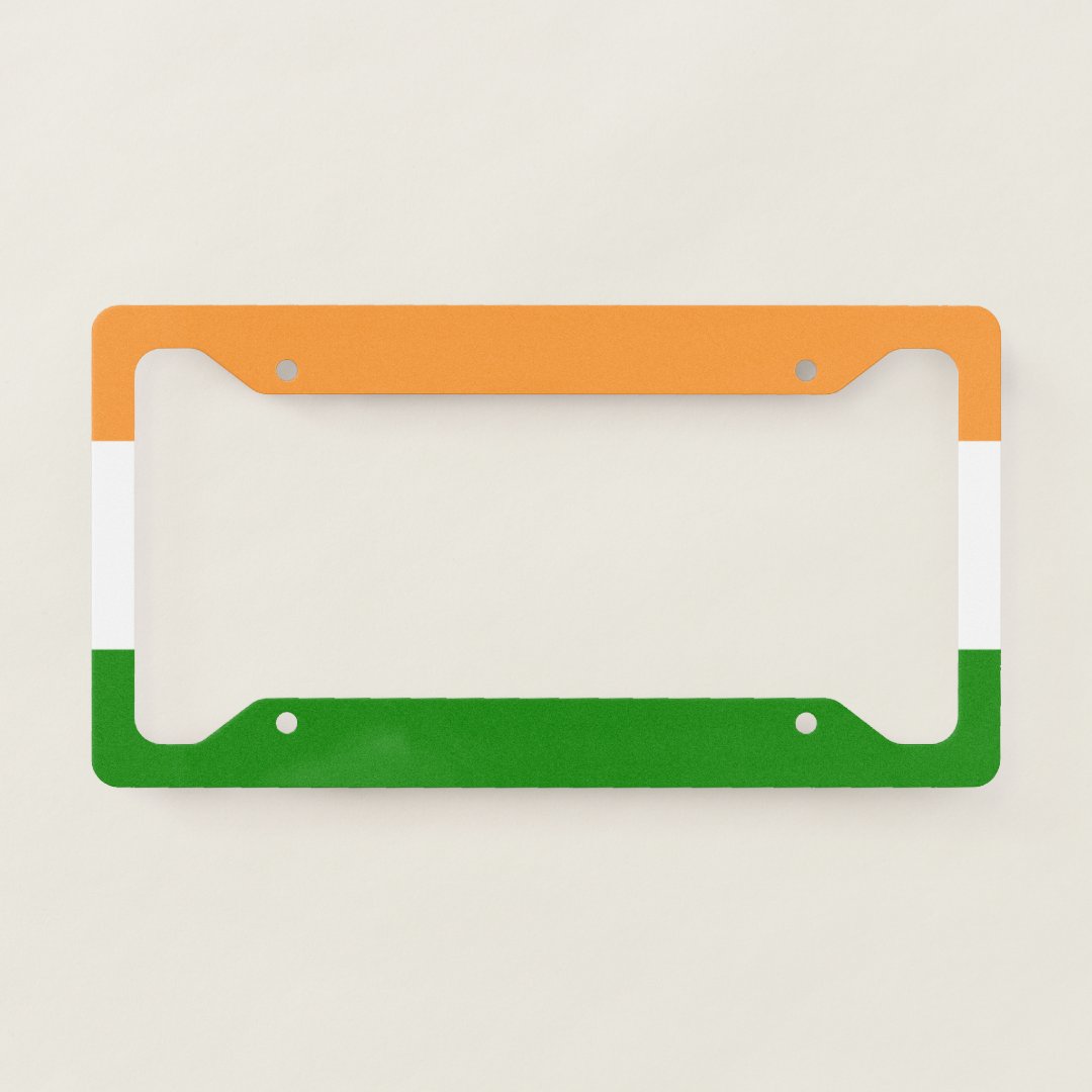 India Flag License Plate Frame | Zazzle