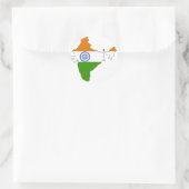 India flag map classic round sticker | Zazzle