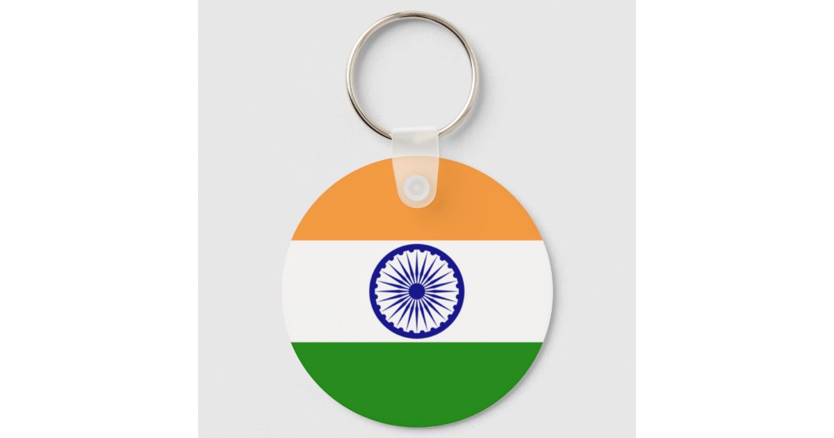 INDIA: Flag of India Keychain | Zazzle