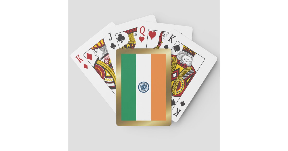 India Flag Playing Cards | Zazzle
