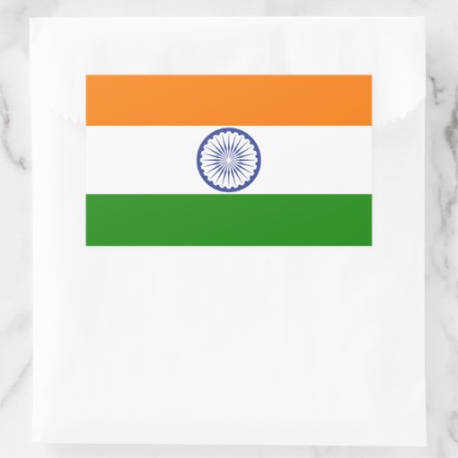 India Flag Rectangular Sticker | Zazzle