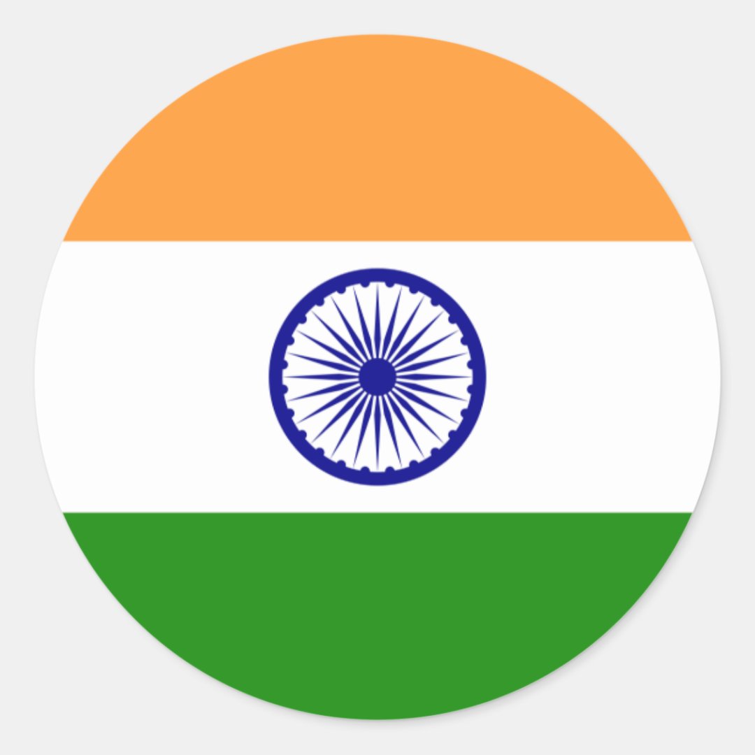 India Flag Sticker | Zazzle