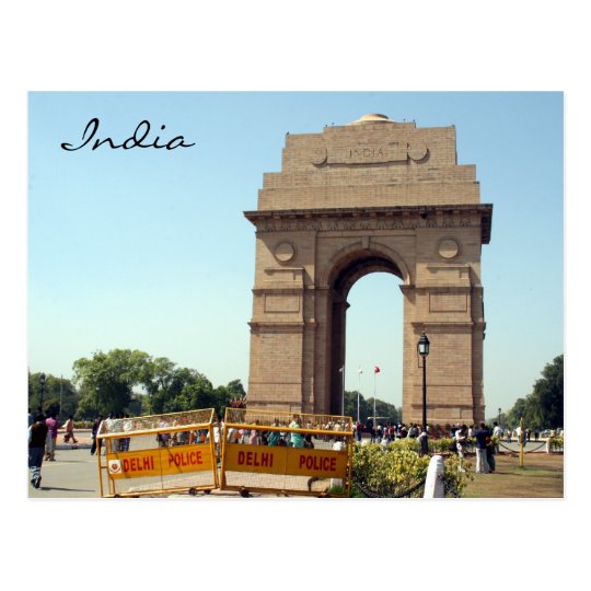 india gate police postcard | Zazzle.com