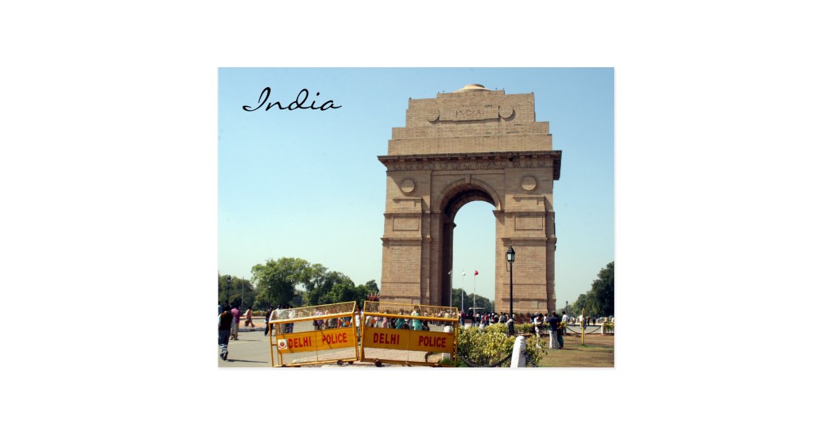 india gate police postcard | Zazzle.com