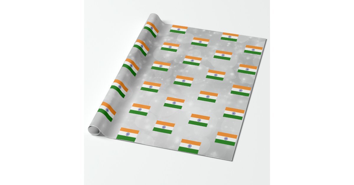 India Indian Flag Wrapping Paper | Zazzle
