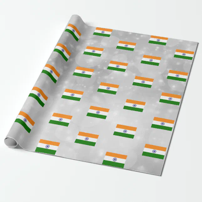 India Indian Flag Wrapping Paper | Zazzle