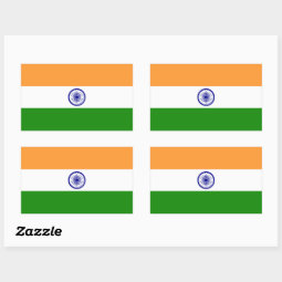 India – Indian National Flag Rectangular Sticker | Zazzle