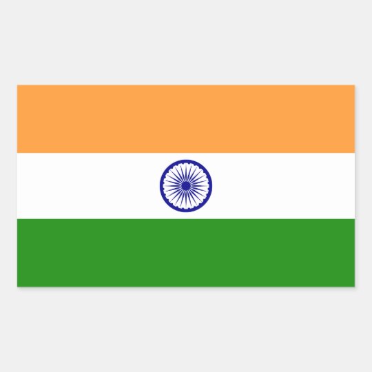 India – Indian National Flag Rectangular Sticker | Zazzle.com