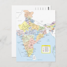 India map 2 postcard | Zazzle