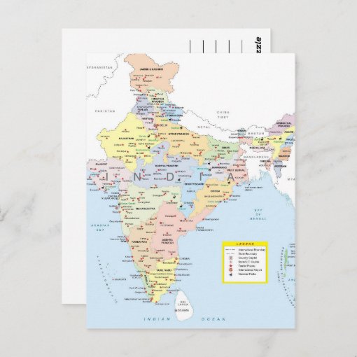 India map 2 postcard | Zazzle