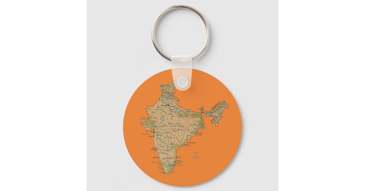 India Map Keychain | Zazzle