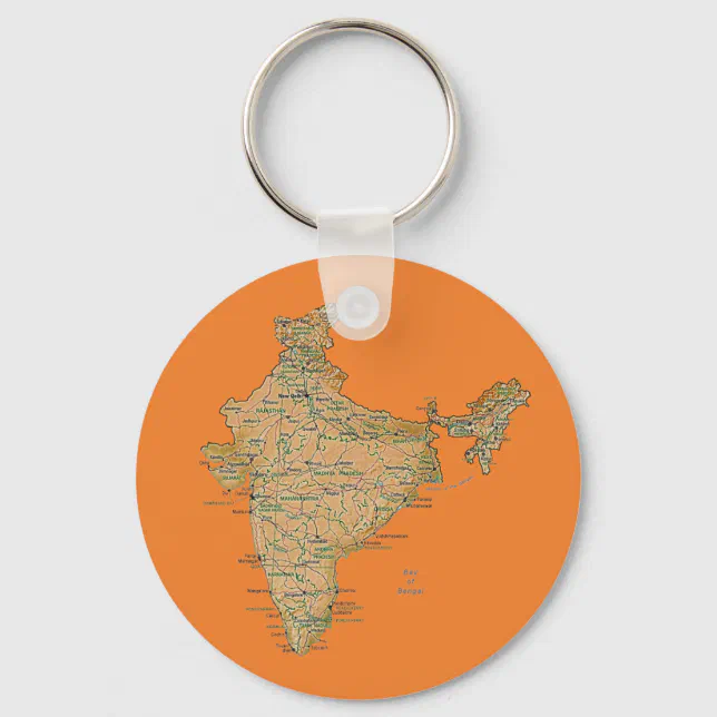 India Map Keychain | Zazzle