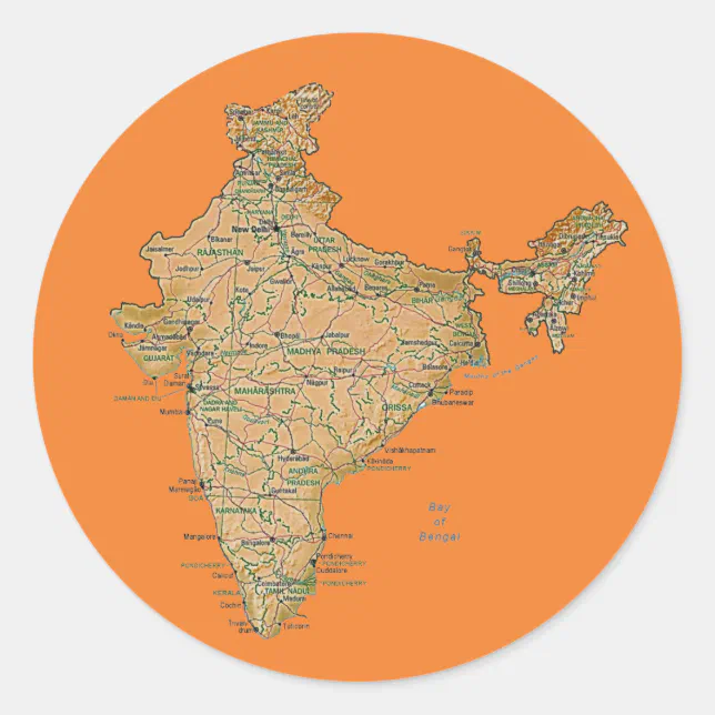India Map Sticker | Zazzle