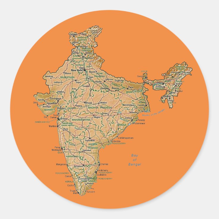 India Map Sticker | Zazzle