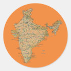 Map of India Square Sticker | Zazzle.com