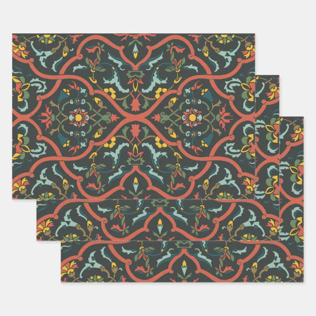 India print pattern wrapping paper sheets | Zazzle