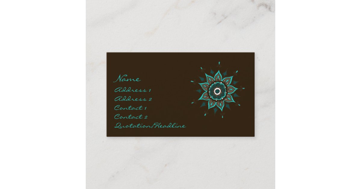 India! Teal • Profilecard Business Card | Zazzle