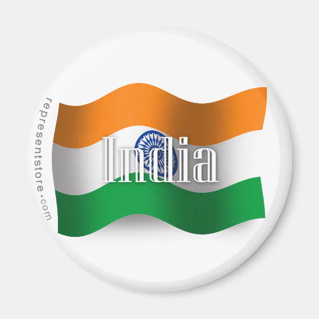 India Waving Flag Magnet | Zazzle