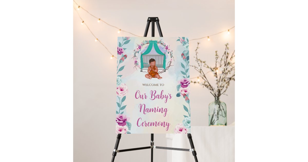 Indian Baby Naming sign Cradle ceremony welcome | Zazzle