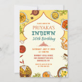 Indian Birthday Meal Dinner Party Invitation | Zazzle