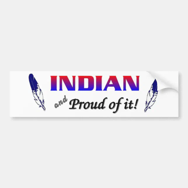 indian bumper sticker | Zazzle