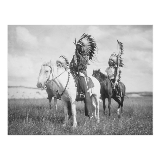 Indian Chief on Horseback, 1905 Postcard | Zazzle.com