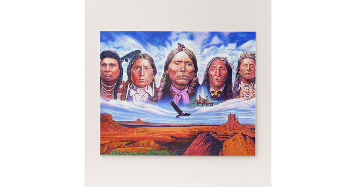 Indian Chiefs Famous Native Americans Horizontal Jigsaw Puzzle | Zazzle