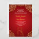 Indian Couple Wedding Red Gold Patterns Foil Invitation | Zazzle
