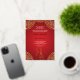 Indian Couple Wedding Red Gold Patterns Foil Invitation | Zazzle