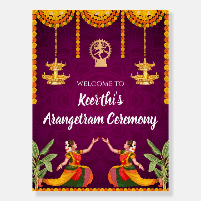 Indian Dance recital sign & Arangetram signs | Zazzle