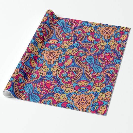 Indian Dream Kaleidoscope Wrapping Paper | Zazzle.com