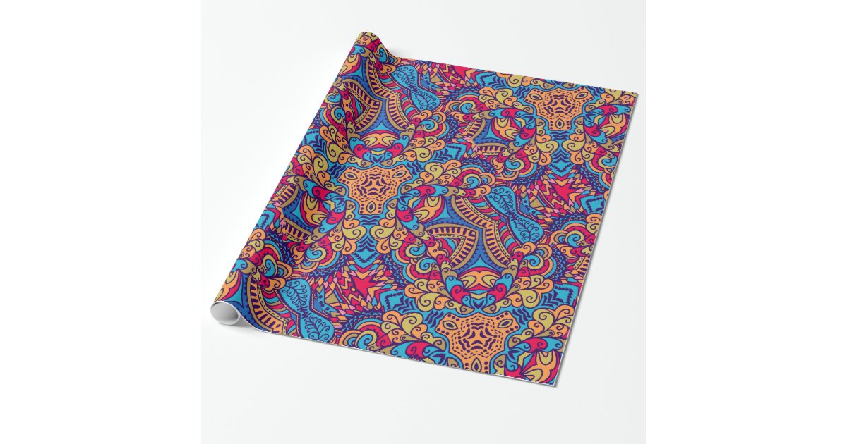 Indian Dream Kaleidoscope Wrapping Paper | Zazzle