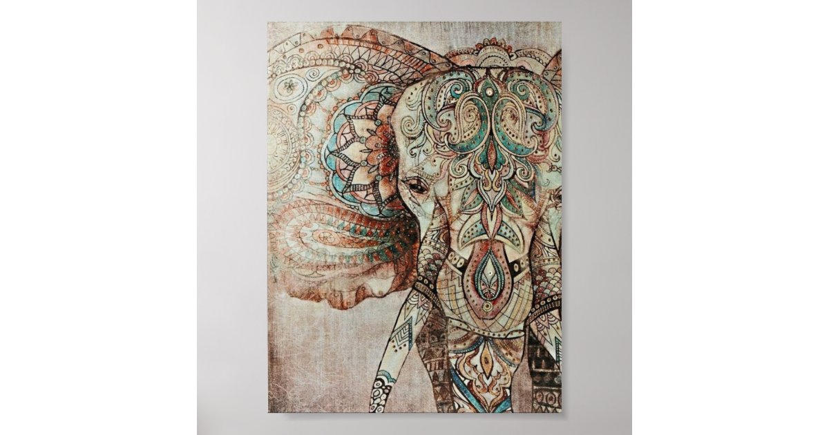 Indian Elephant Poster | Zazzle