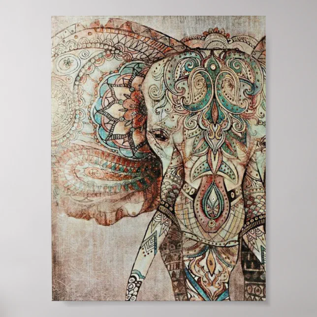 Indian Elephant Poster | Zazzle