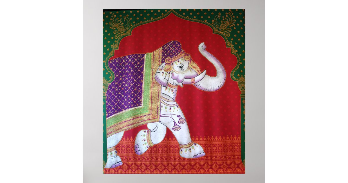 Indian elephants poster | Zazzle