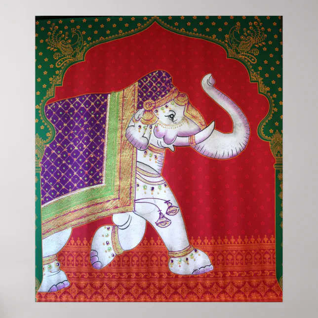 Indian elephants poster | Zazzle