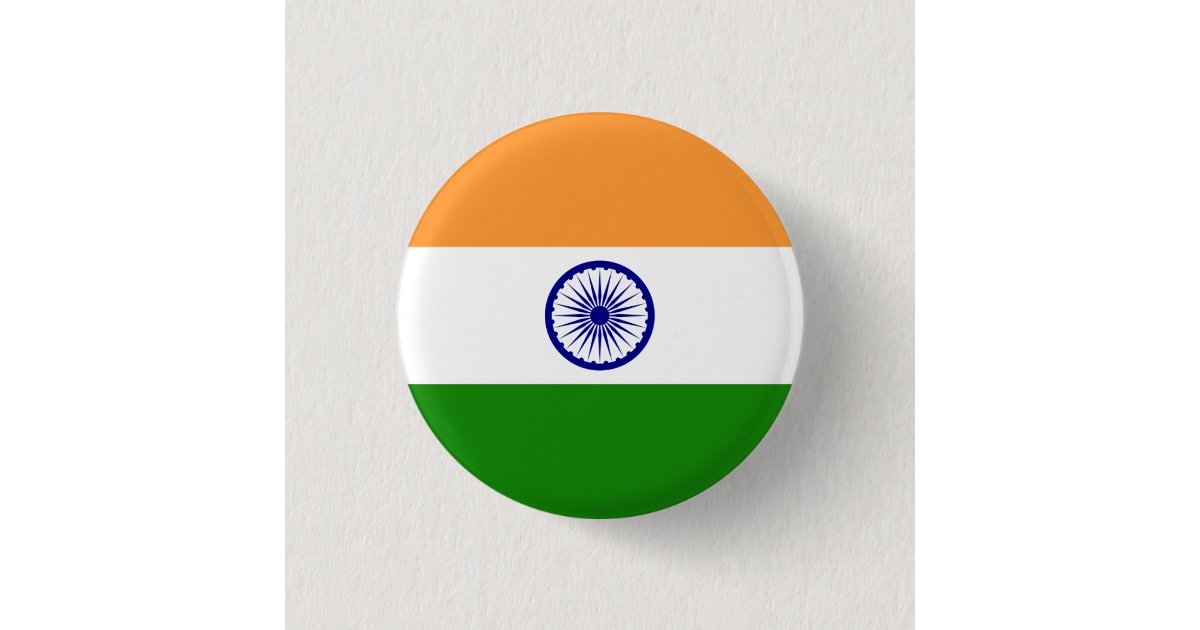 Indian Flag, Flag of India Button | Zazzle