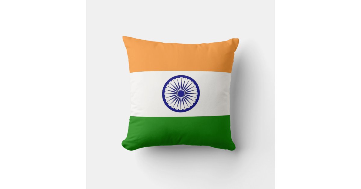 Indian Flag on American MoJo Pillow | Zazzle