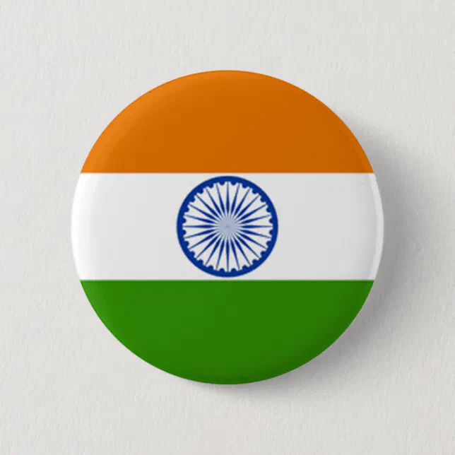 Indian Flag Pinback Button | Zazzle