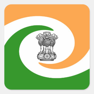 India Flag Stickers | Zazzle