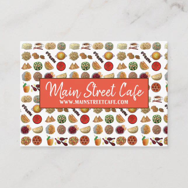 Indian Food Cuisine of India Restaurant Chef Business Card | Zazzle