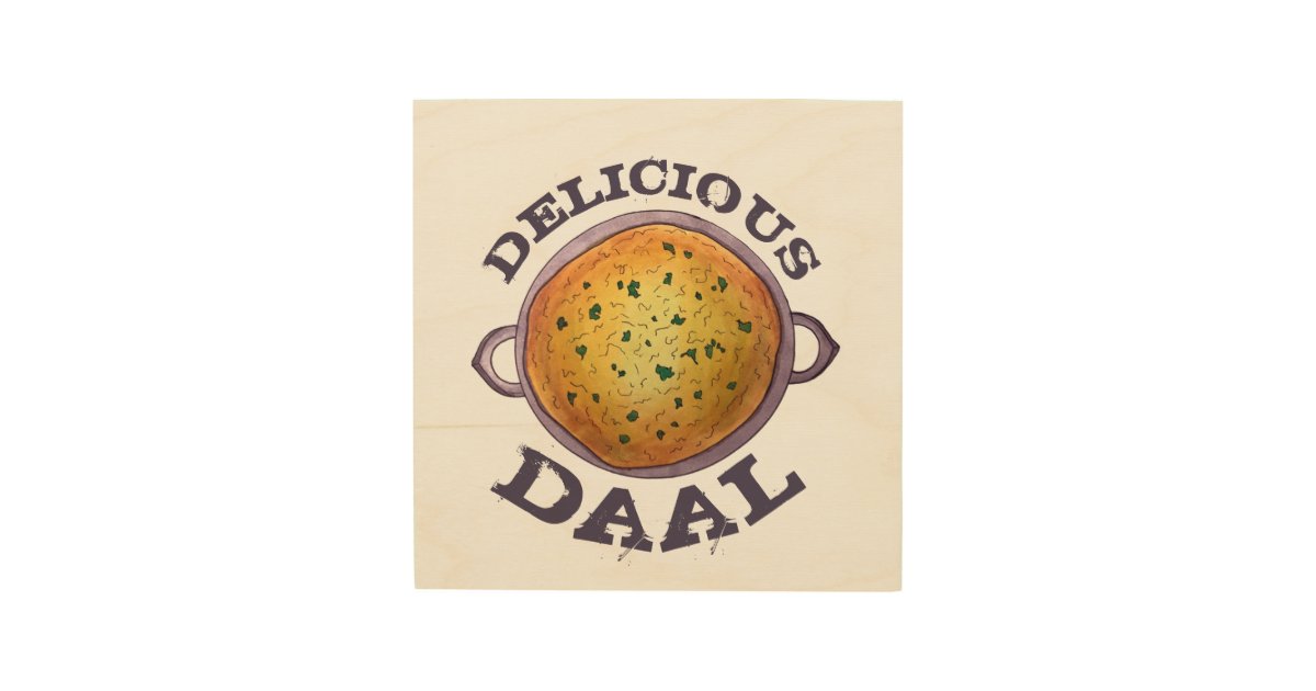 Indian Food Lentil Daal Illustration Kitchen Decor | Zazzle