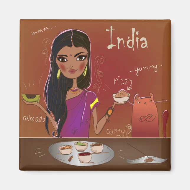 Indian Food Magnet | Zazzle
