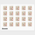 Indian Foods Dishes Cuisine of India Illustration Square Sticker | Zazzle