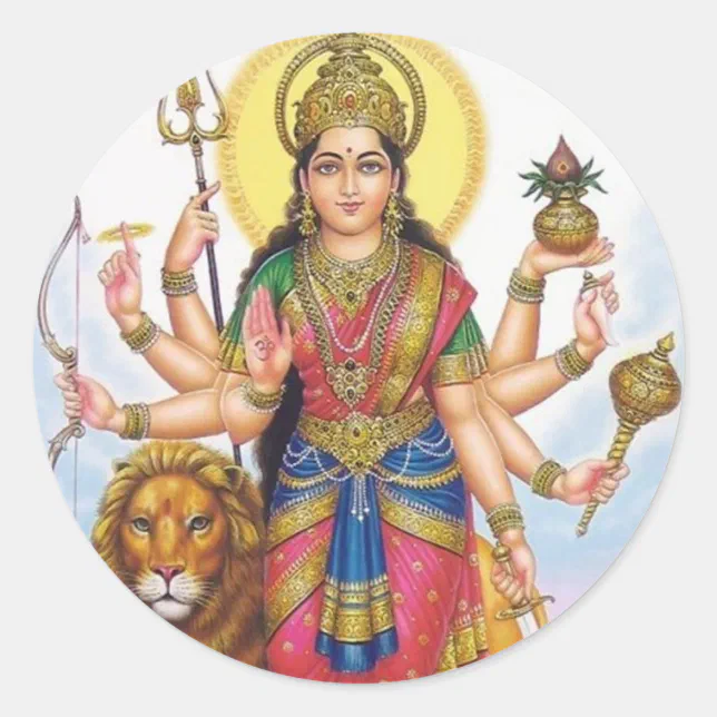 indian god classic round sticker | Zazzle